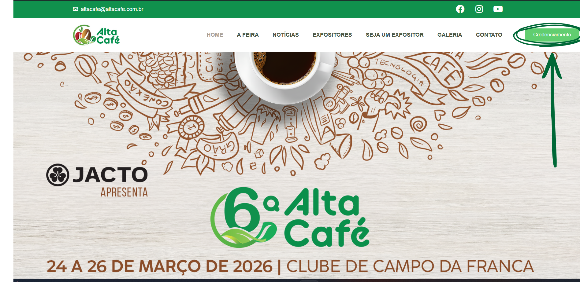 Credenciamento antecipado facilita acesso à 6ª Alta Café - Alta café